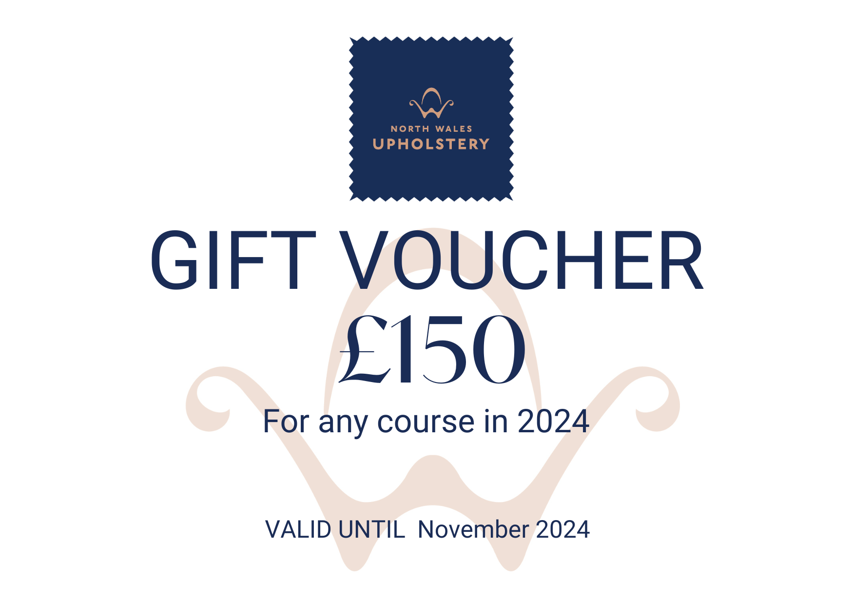 Gift Voucher £150 – northwalesupholsteryschool